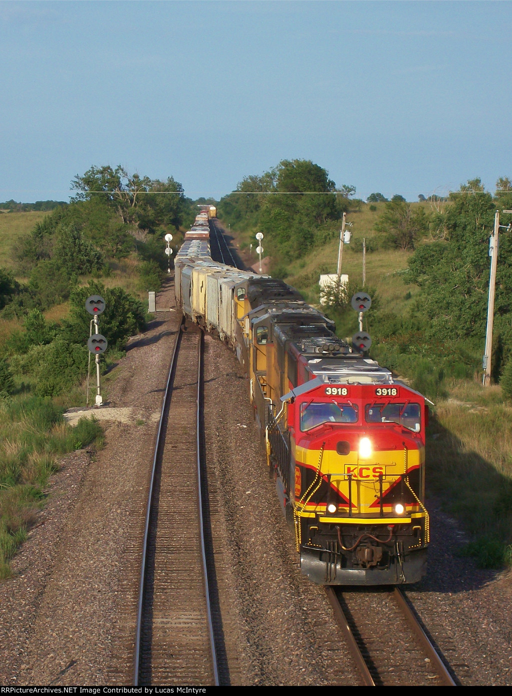 KCS 3918 westbound UP manifest train